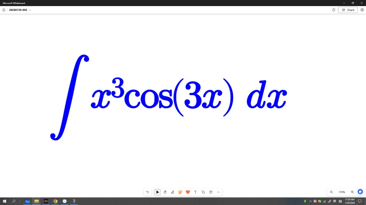 Integration by parts for int x^3cos(3x) dx - YouTube
