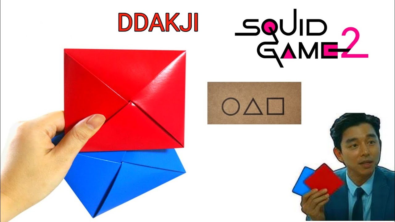 How to make Ddakji/ Squid Game Card Flip/Squid Game Ddakji Tutorial ...
