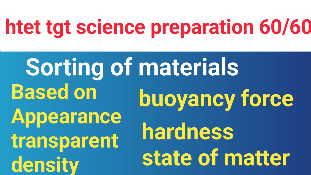 Sorting of materials || based on different properties #htettgtscience # ...
