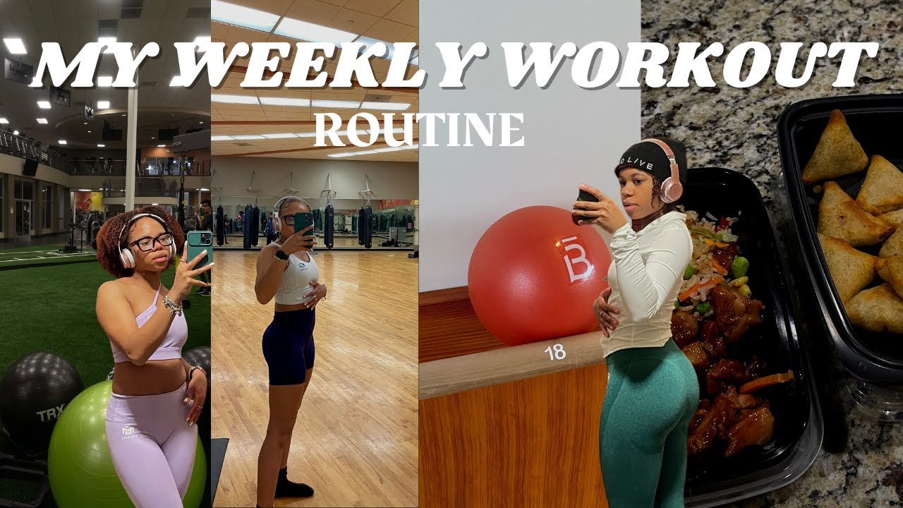 MY WEEKLY WORKOUT ROUTINE + WHAT I EAT IN A DAY - YouTube