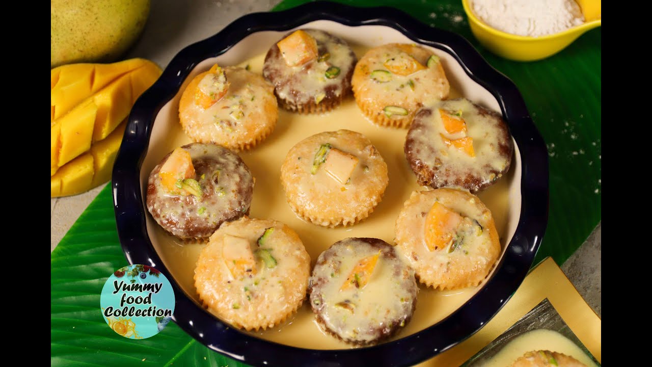 রাজকীয় স্বাদে আমের মালাই কাপ কেক ,মুখে দিলেই মিলিয়ে যায় । Mango ...