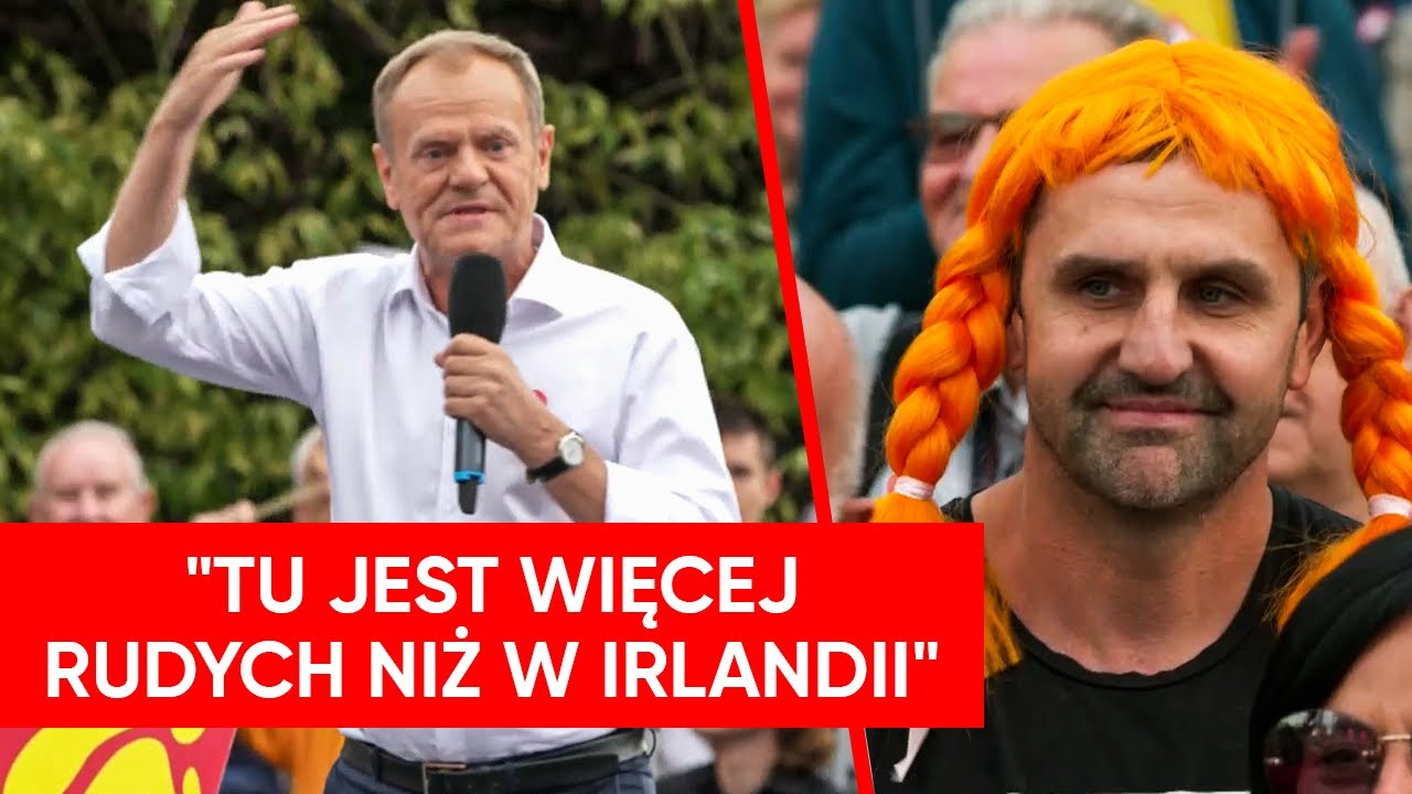 "Ryży" przyszedł na wiec Tuska w peruce. Lider PO poszedł na całość ...