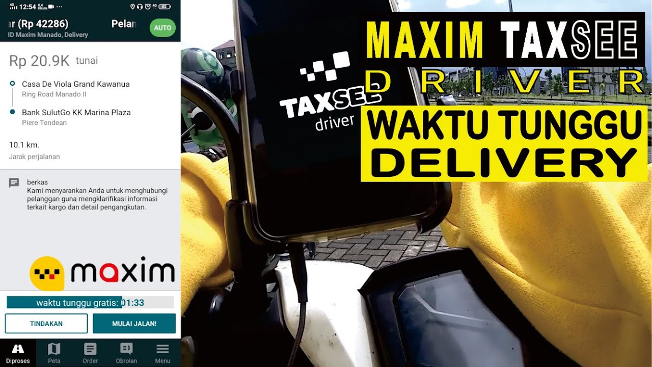 Waktu Tunggu Delivery Maxim, Tutorial Mendapatkan Order Maxim Ojek ...