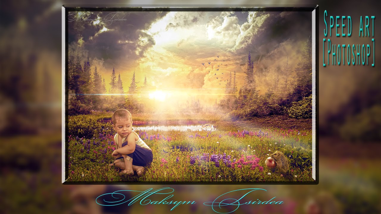 In the meadow...[Photoshop] Speed Art - YouTube