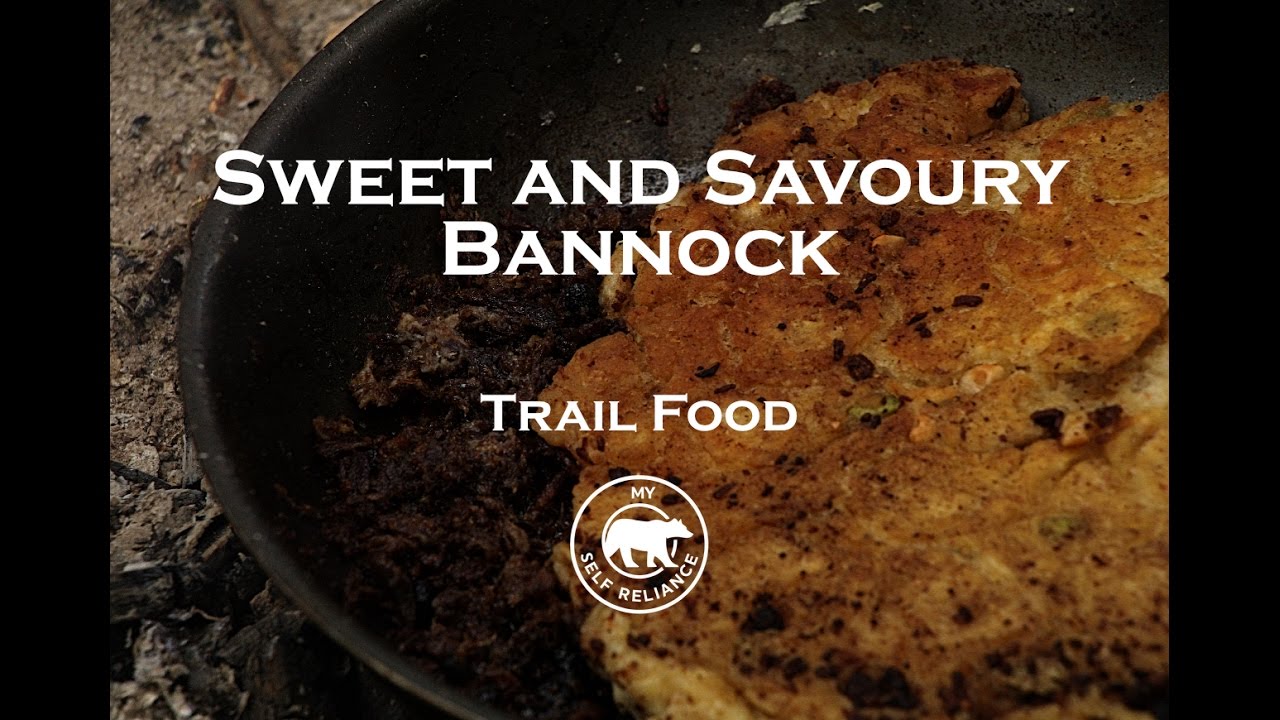 Sweet and Savoury Bannock Cooked on a Campfire - YouTube