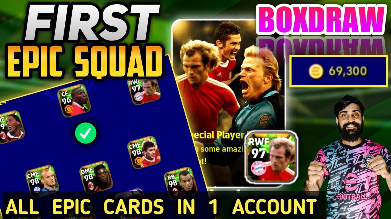 First Full Epic Squad Of E-FOOTBALL 😱 | 13 Epic Cards | 60K Coins ...