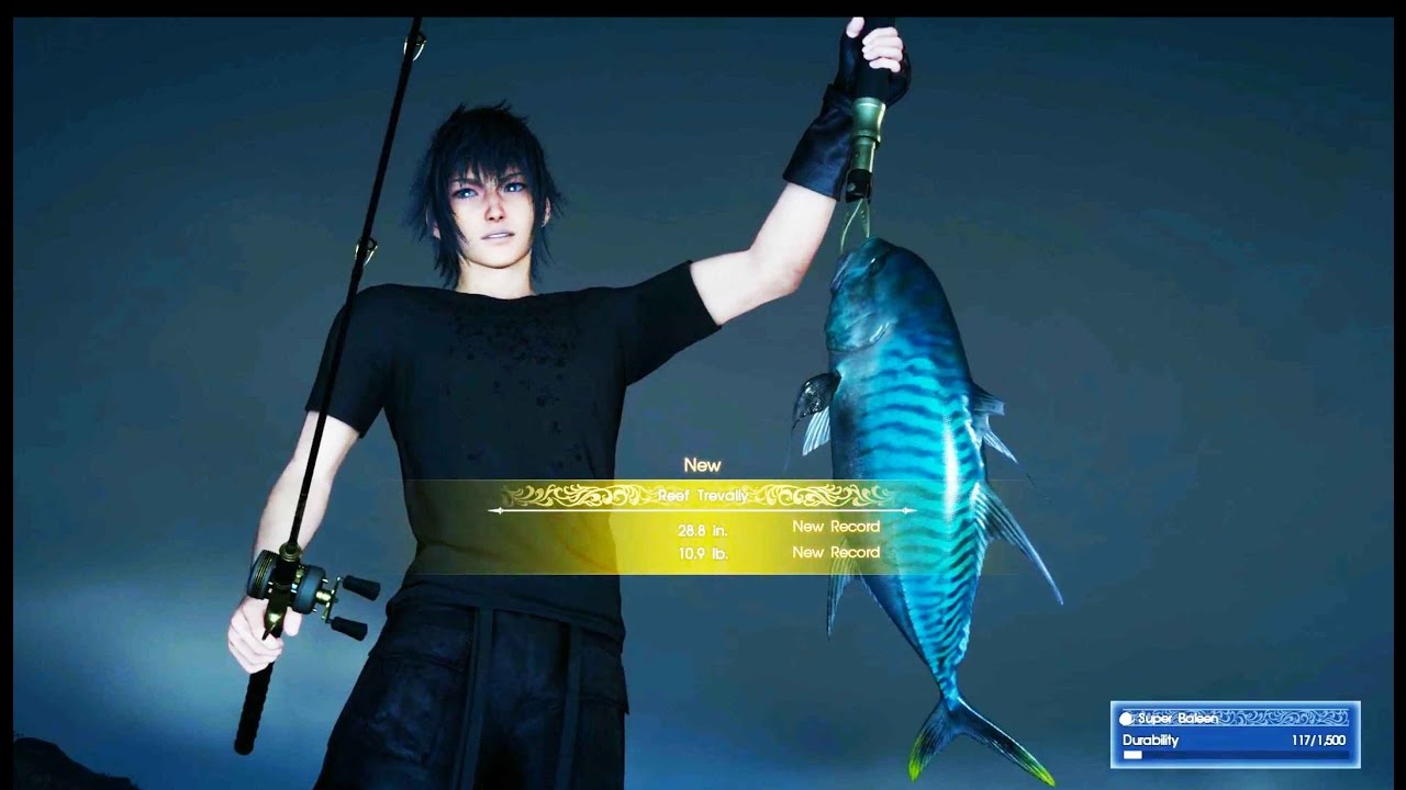 Final Fantasy XV Catch Your 1st Big Fish - YouTube