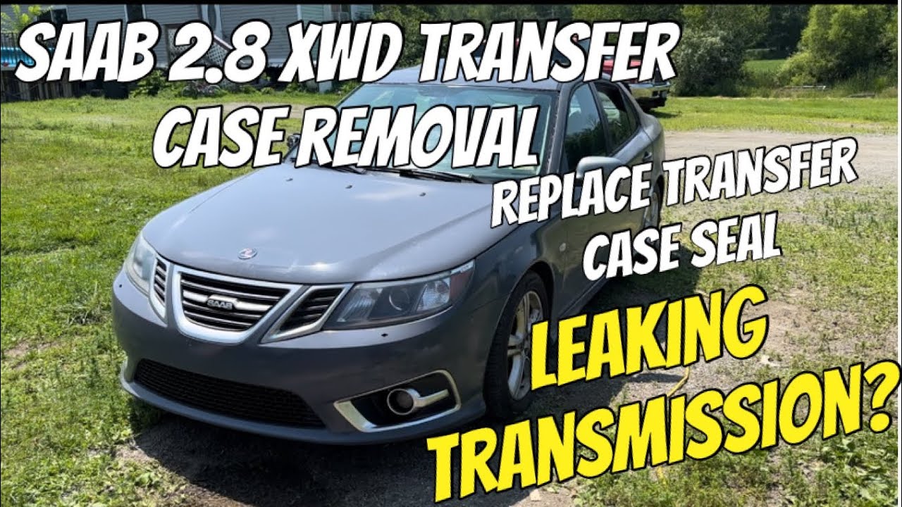 Saab 2.8 XWD Transfer Case Removal (Fix Transmission Leak on Input Shaft) Also Fluid Change ...