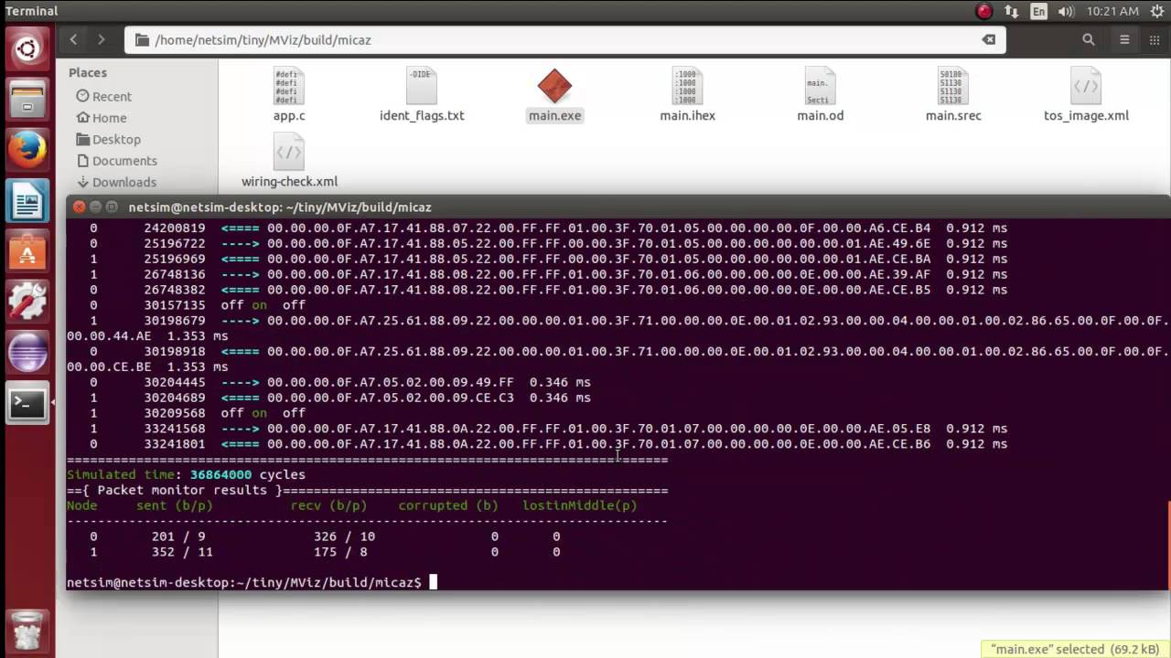 Tossim simulator - YouTube