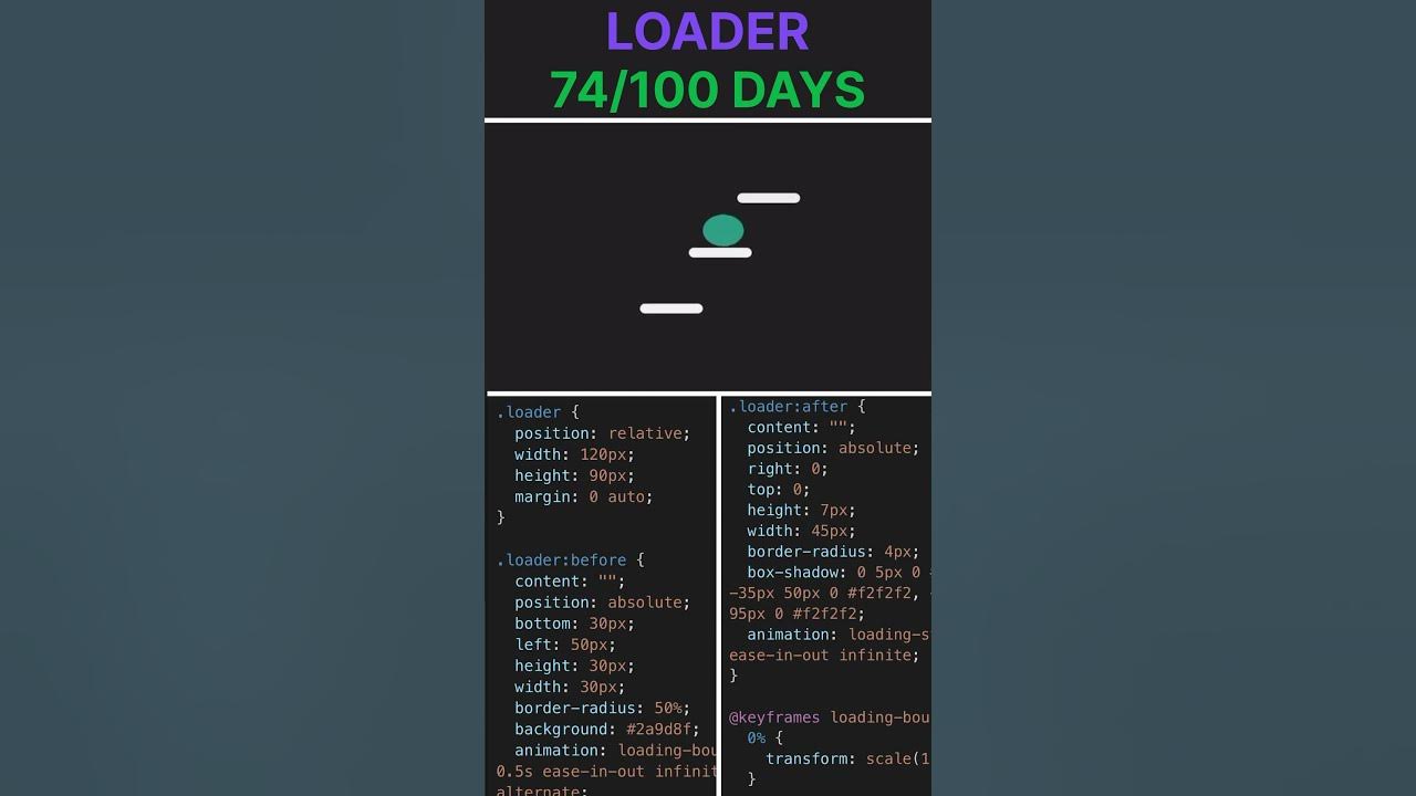 Loader | html & css #100daysofcodingchallenge - YouTube