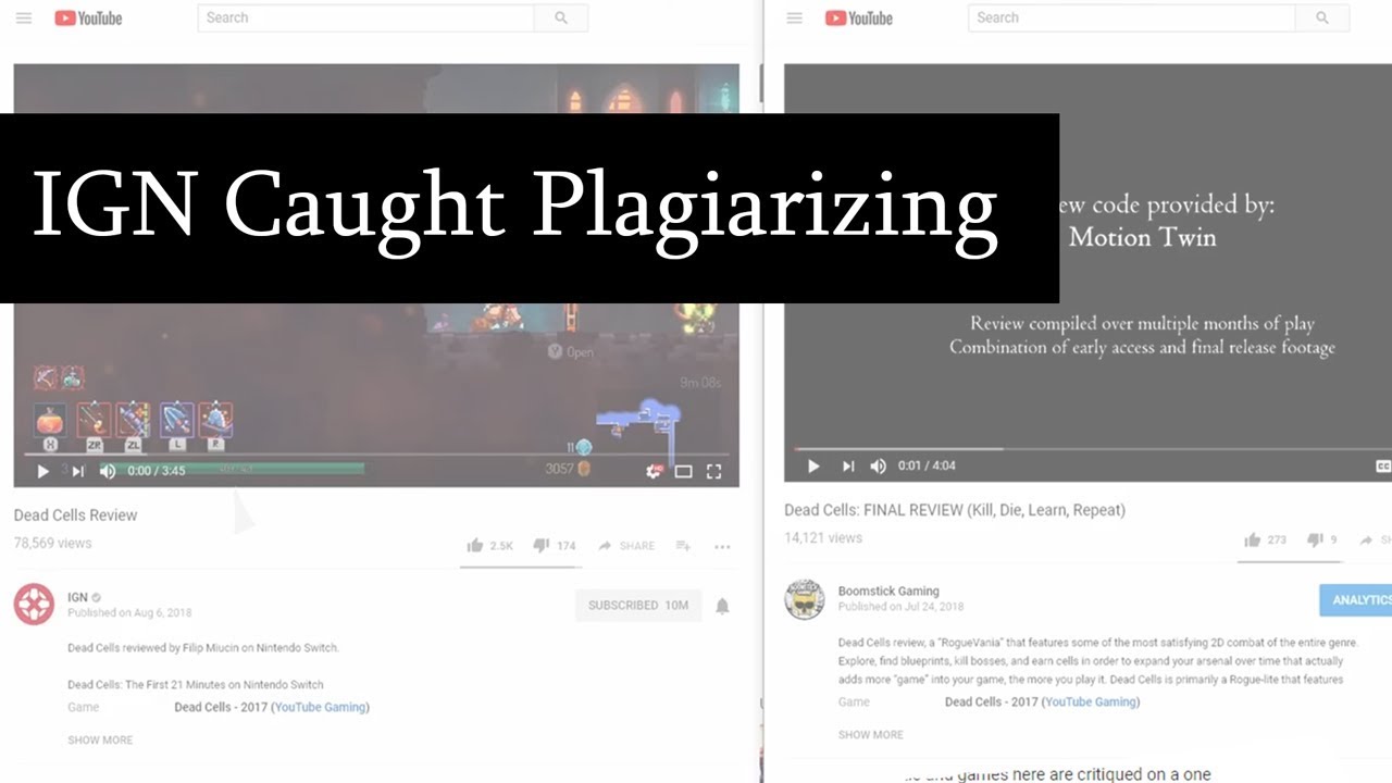 IGN Editor Caught Plagiarizing Boomstick Gaming! | My Thoughts - YouTube