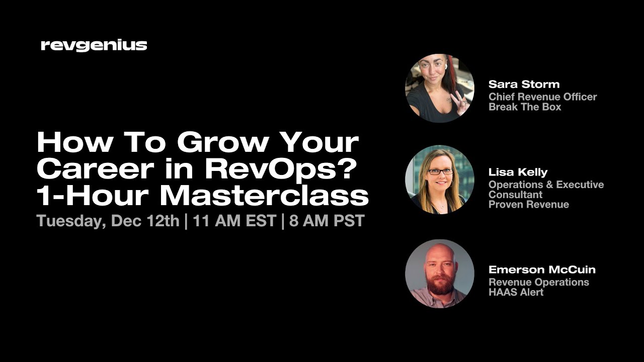How To Grow Your Career in RevOps? 1-Hour Masterclass - YouTube