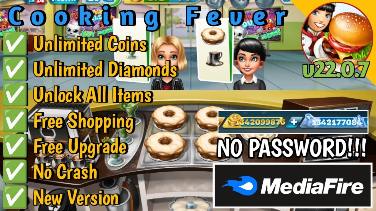 Cooking Fever Mod Apk Versi 22.0.7 - Unlimited Coins & Unlock All Items ...