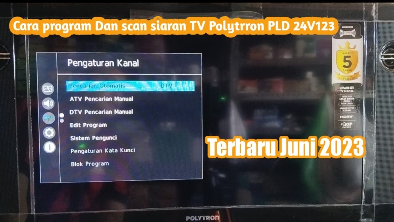 Cara Program atau Scan Siaran TV Polytron PLD 24v123 - YouTube