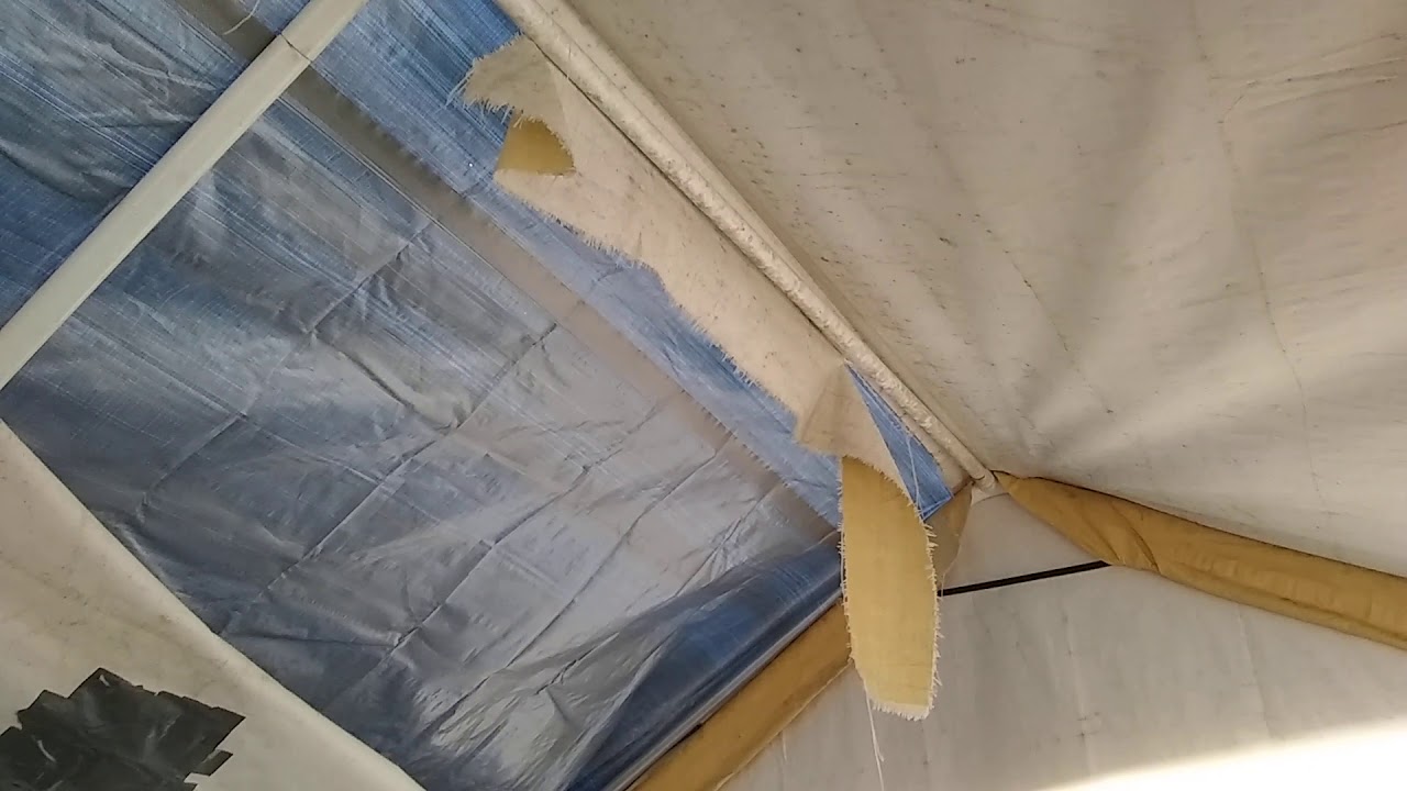 Harbor Freight 10X17 portable garage 3 years later - YouTube