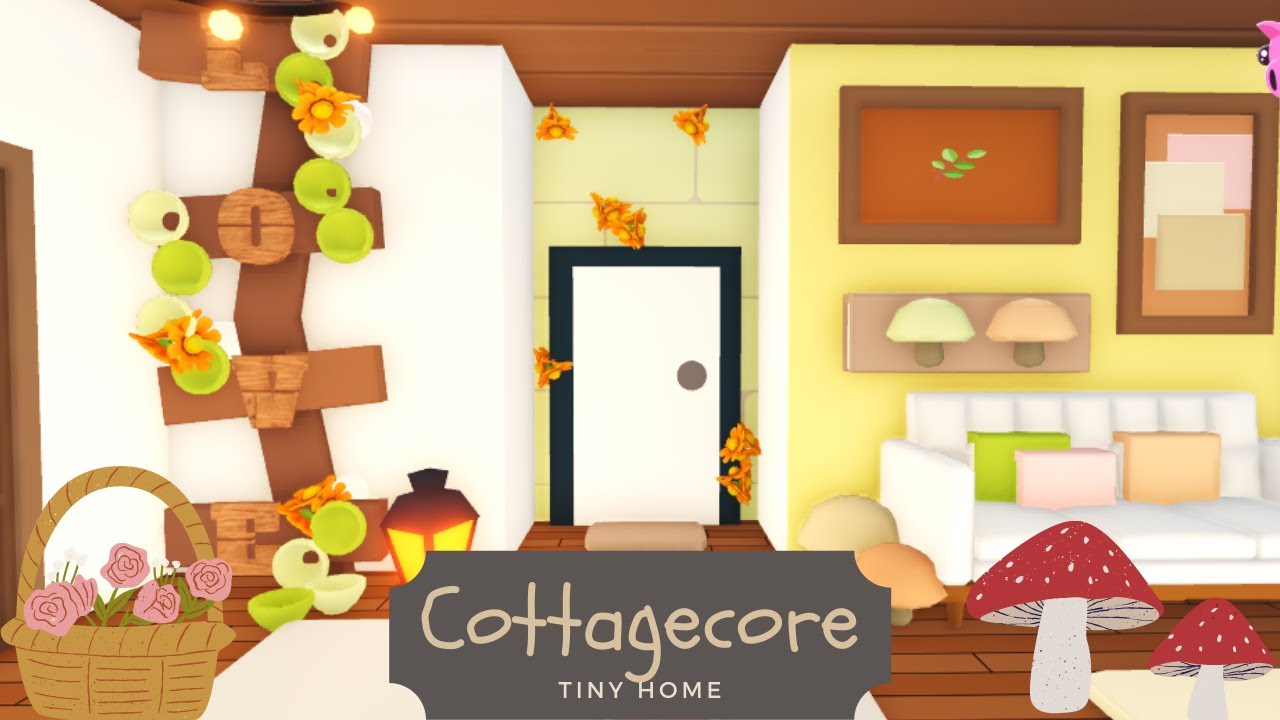 Cute Aesthetic Tiny Home Speed Build | Cottage Core 🍄🌿| Roblox Adopt Me ...