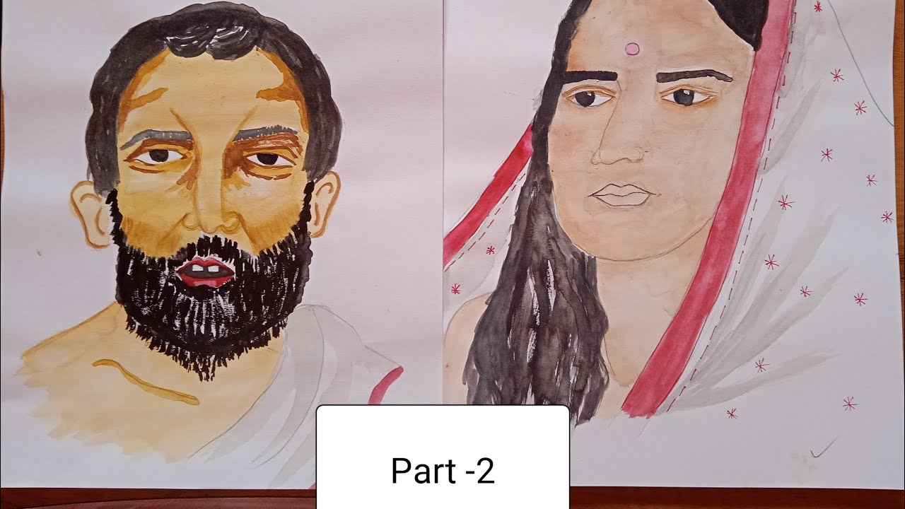 || Ramkrishna Dev , Sarada Maa Drawing With Water Colour || Part - 2 ...