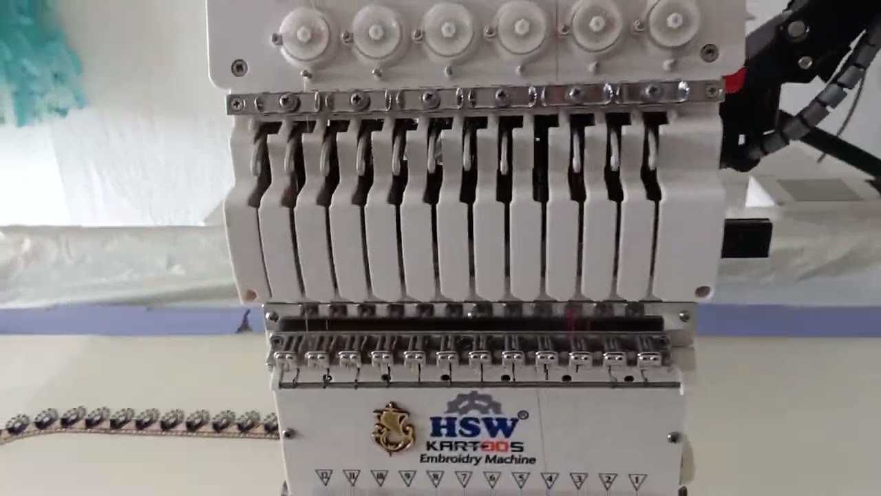 hsw 2048 computer embroidery machine - YouTube