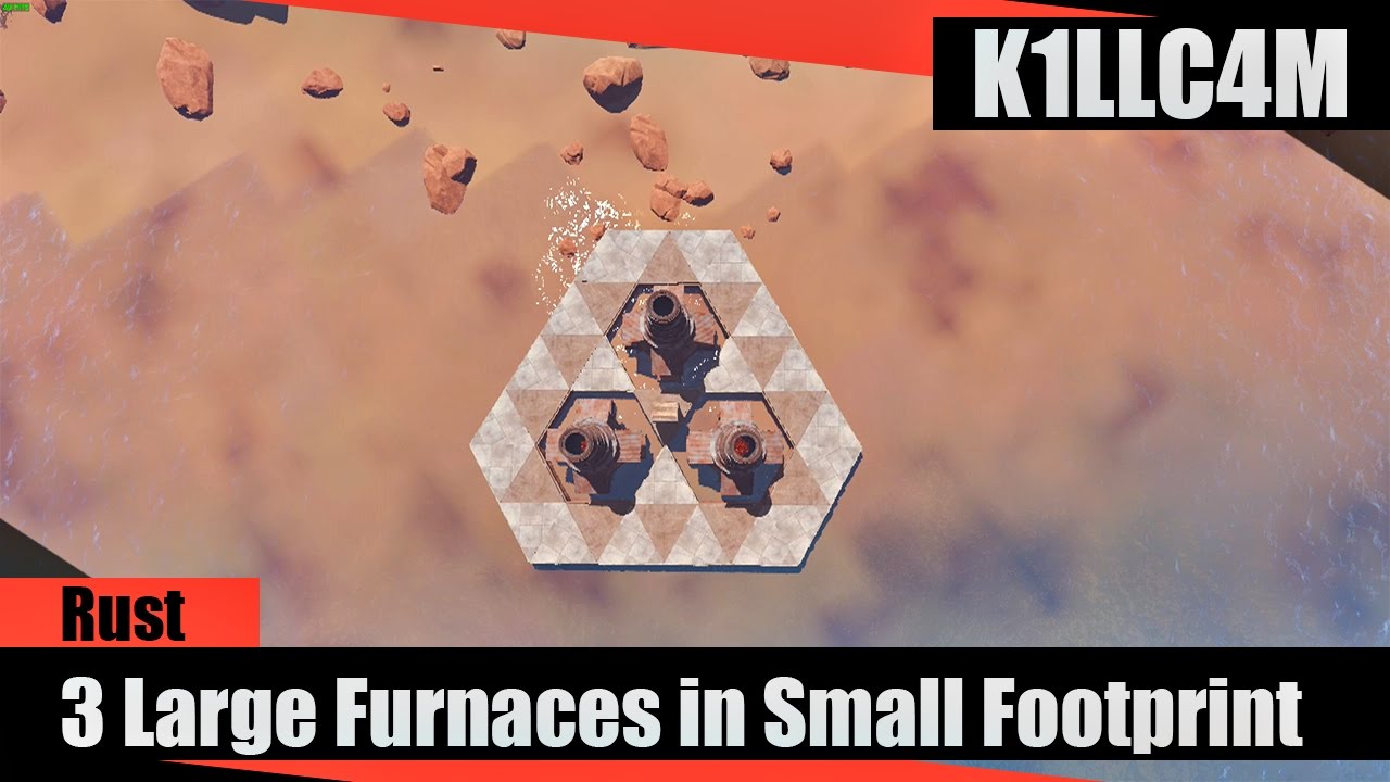 Base Build - 3 Large Furnaces in Small Footprint | Rust - YouTube