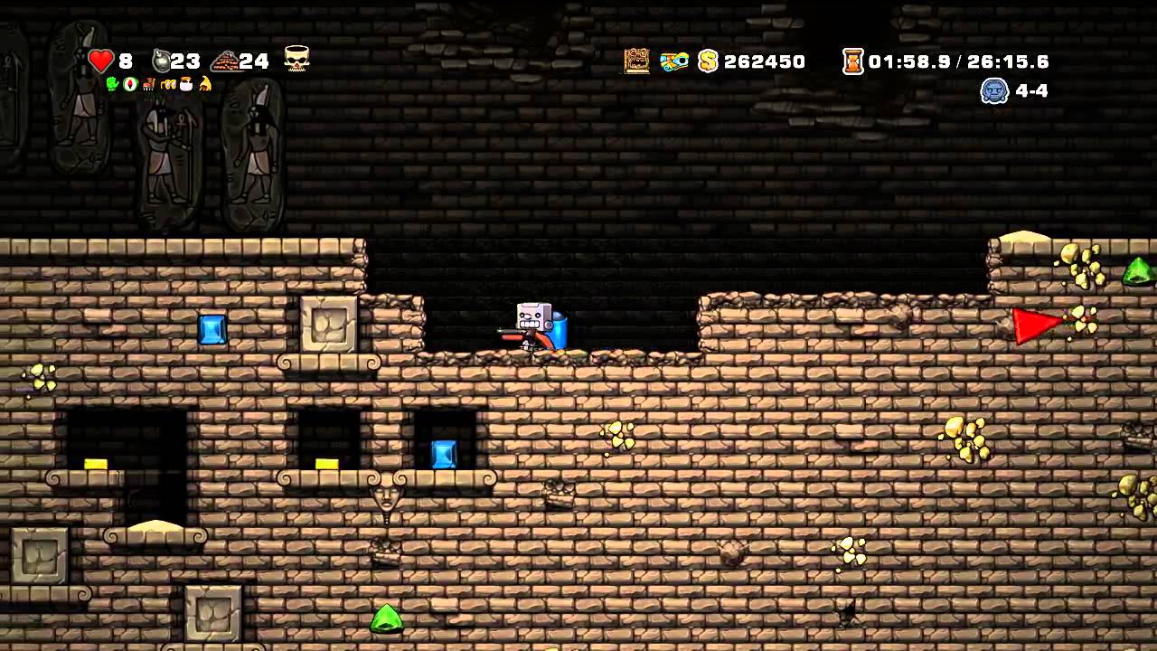 Spelunky HD - Olmec Fight & Entrance to Hell - YouTube