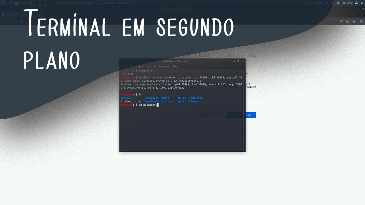 Rodando programas em segundo plano pelo terminal - YouTube