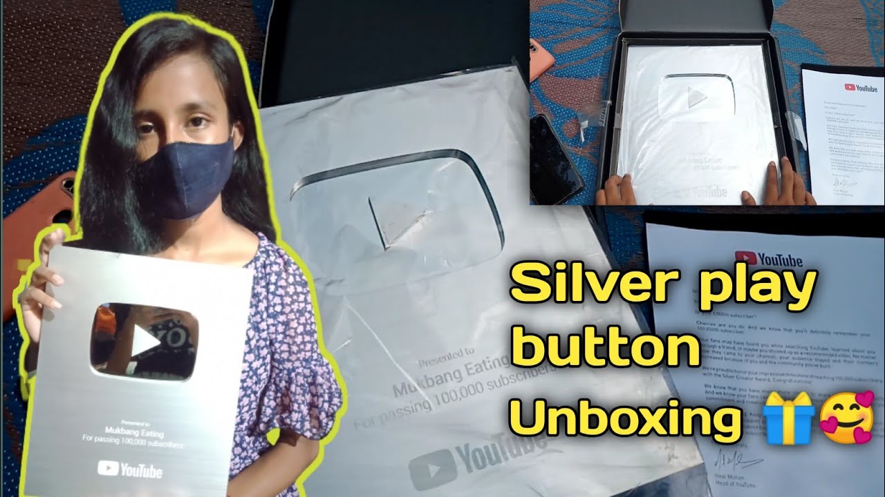 Unboxing Silver Play Button | 100k Subscribe For YouTube Award | 100k ...