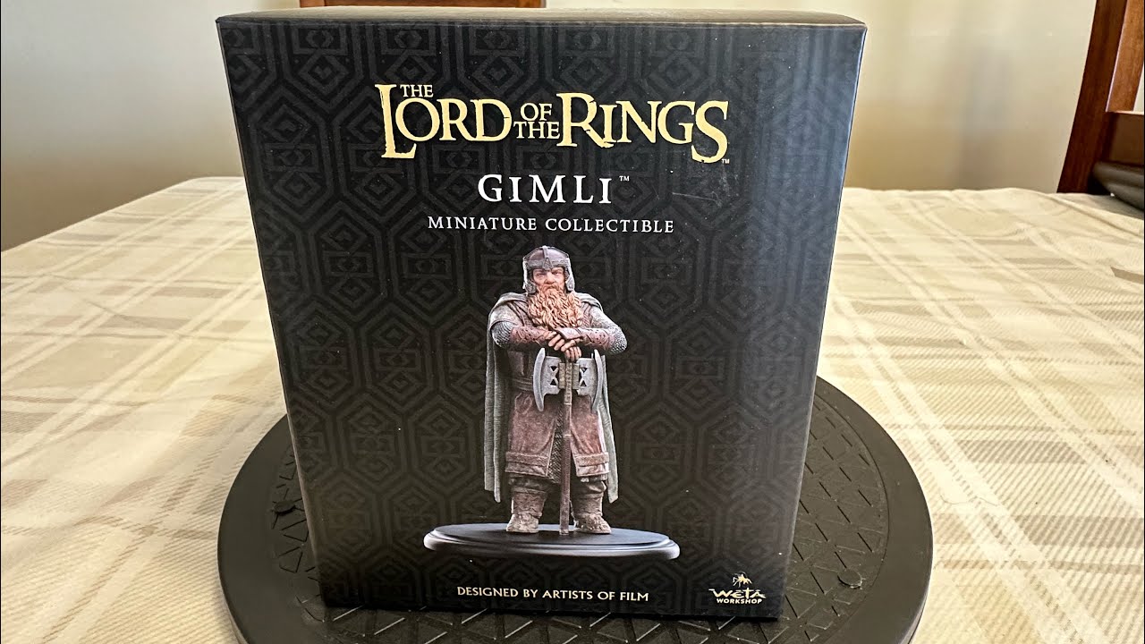 Gimli miniature statue by Weta Workshop - YouTube