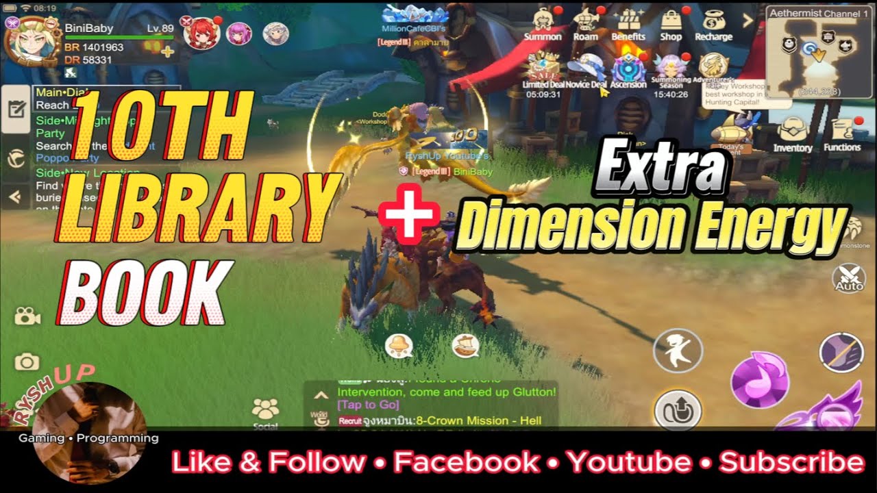 Where to get the 10th Library Book + Extra Dimension Energy? | Draconia ...