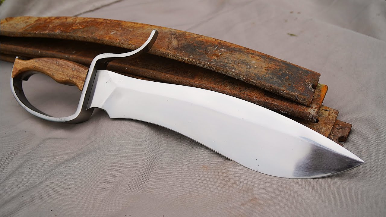Making a Large Knife From a Truck Leaf Spring - YouTube