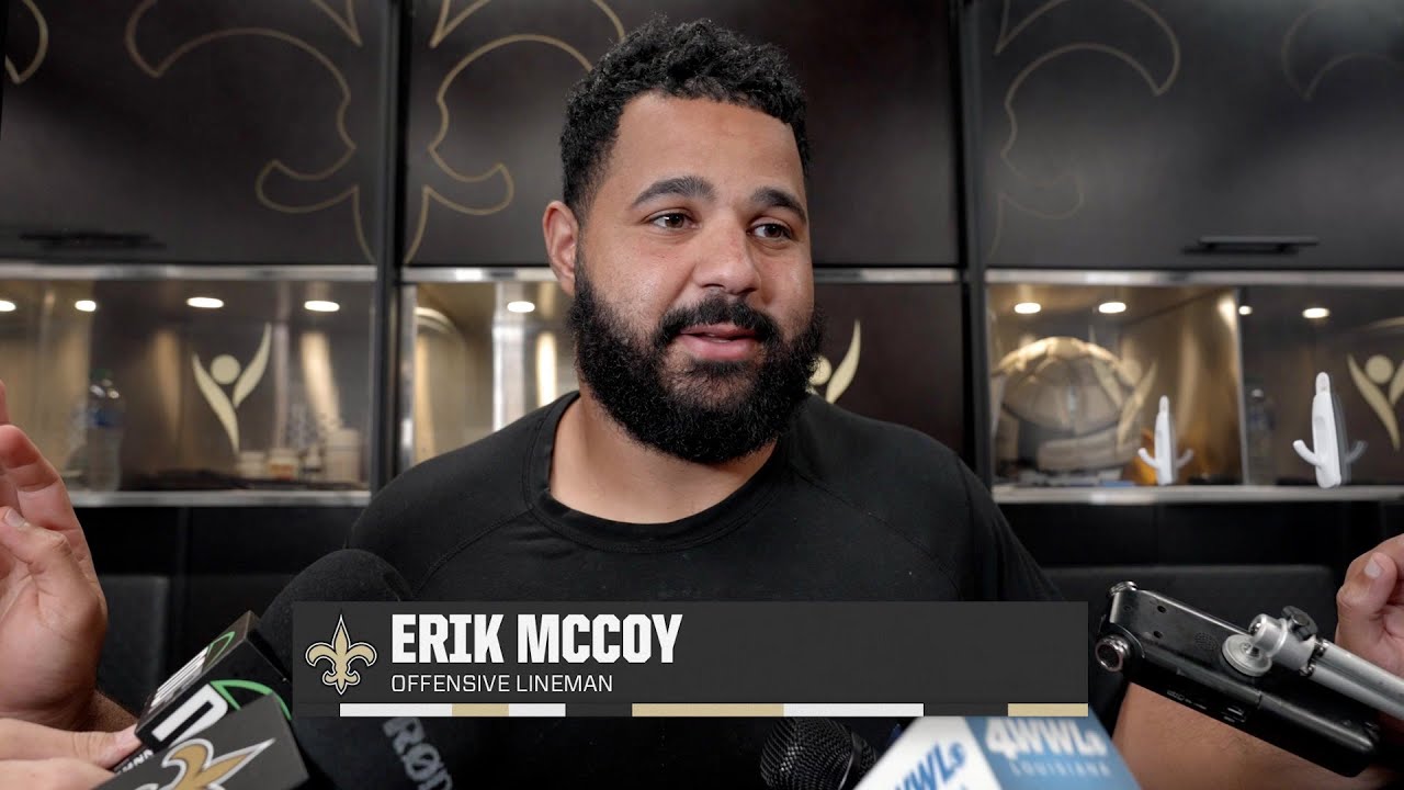 Erik McCoy interview | 2024 Saints OTAs 5/21/2024 - YouTube