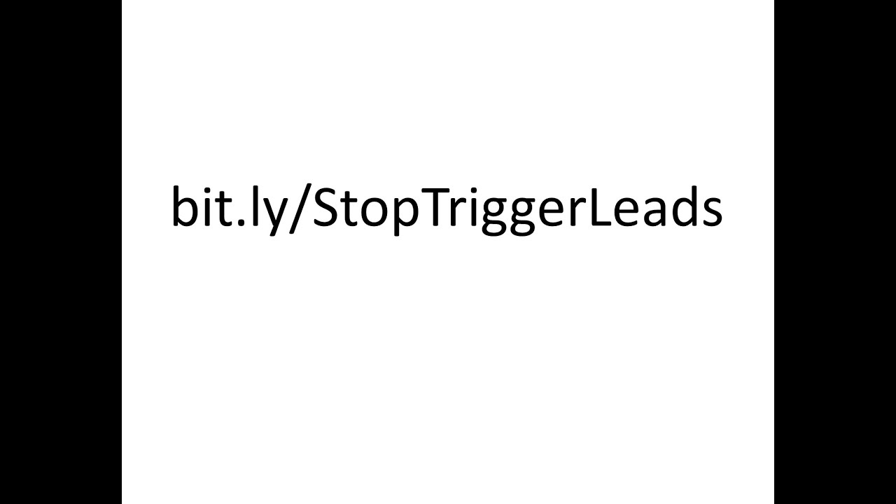 Help Me Stop Trigger Leads - YouTube