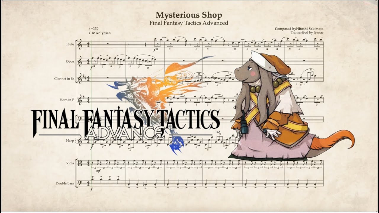 FFTA: Mysterious Shop Music Transcription - YouTube