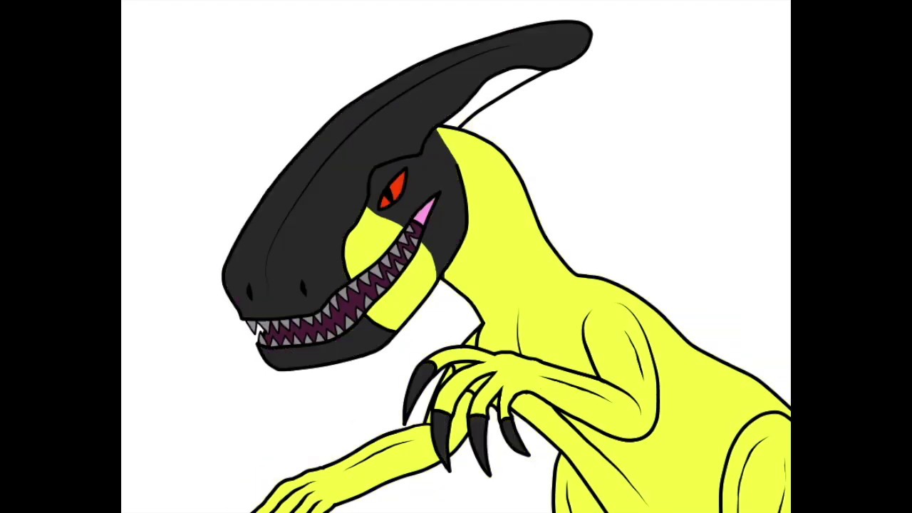 Drawing Progress- Three Chaos Effect hybrid dinosaurs - YouTube