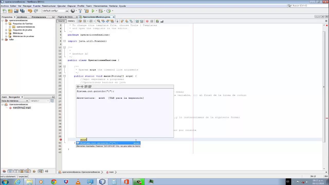 Operaciones Matematicas Basicas en Java - Netbeans, Impresión por ...