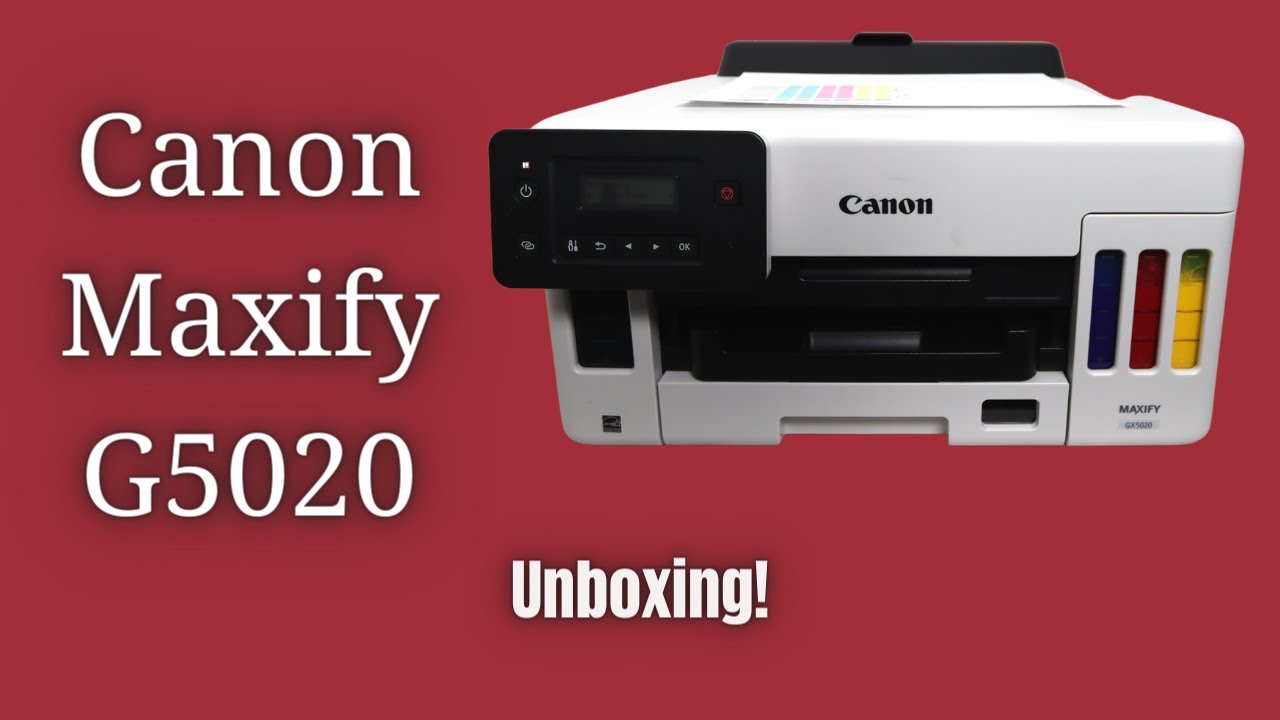 Canon Maxify Super Tank GX 5020 - Unboxing Set Up & Review - YouTube