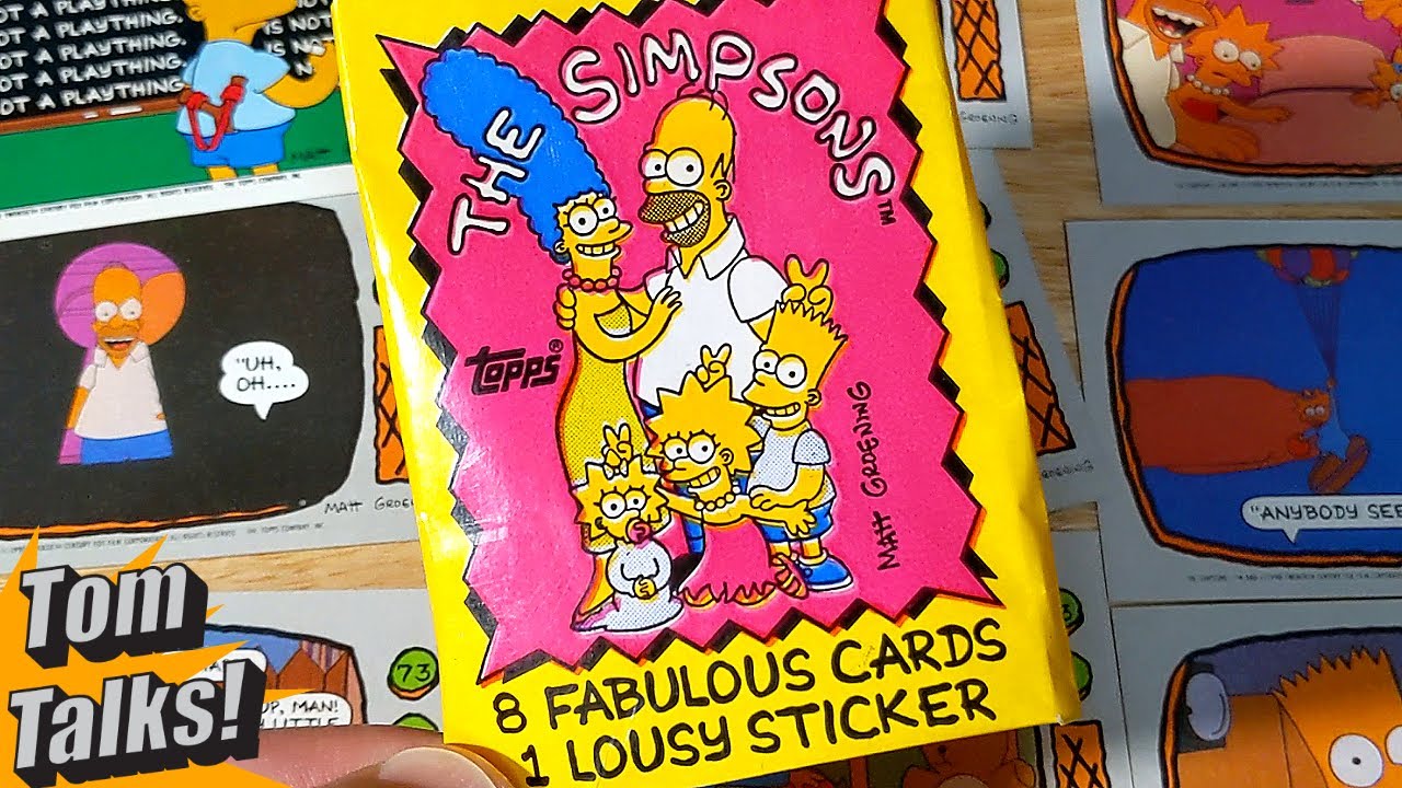 The Simpsons 1990 Topps Trading Card - Pack Opening #1 - YouTube