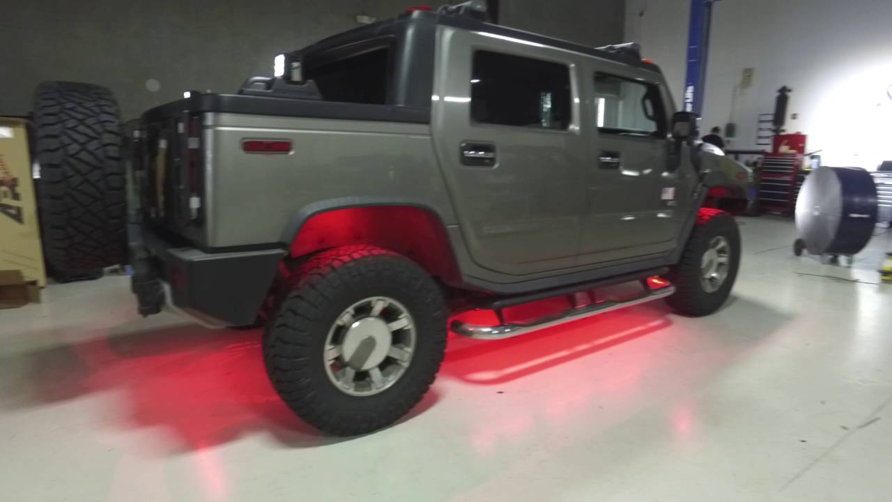 Rigid led lights on Hummer H2 by Apex - YouTube