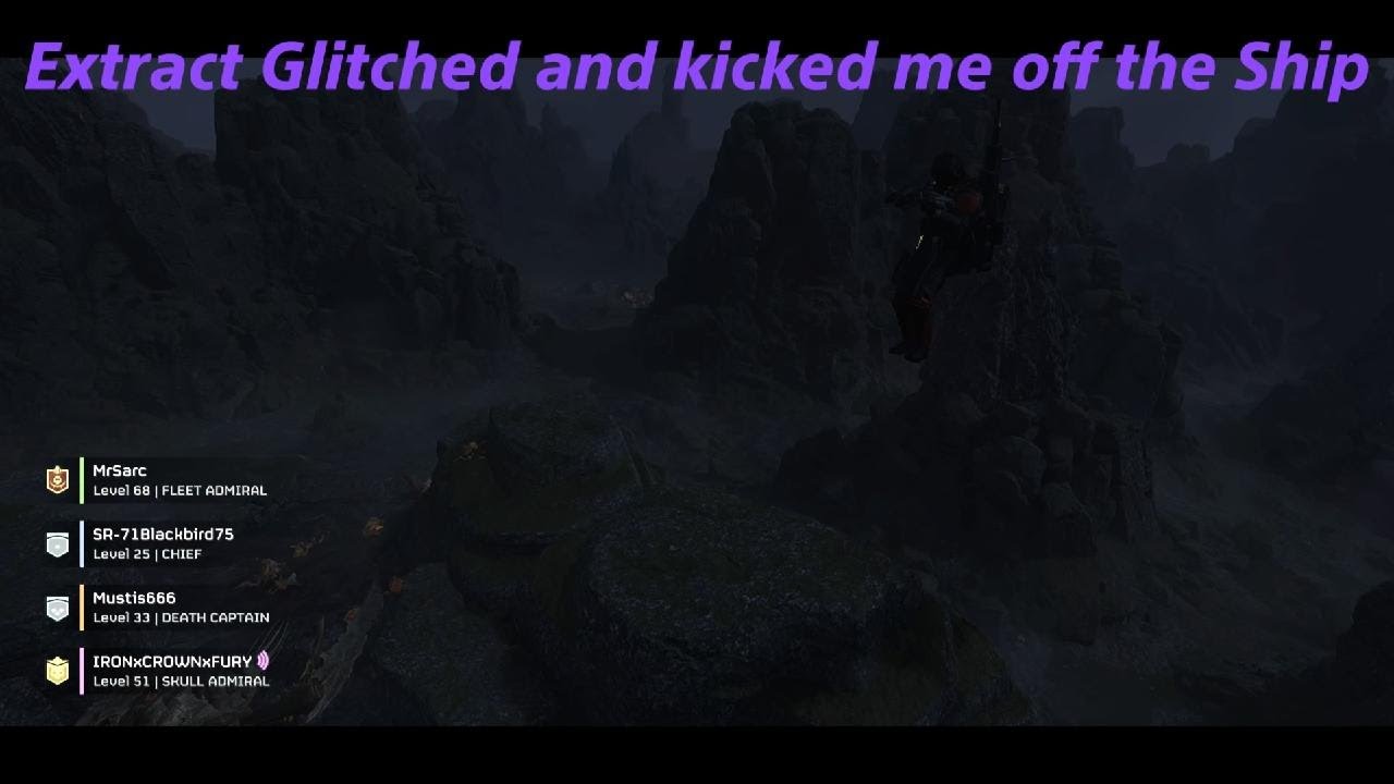 HELLDIVERS 2 - Extract glitched and kicked me off the Ship - YouTube