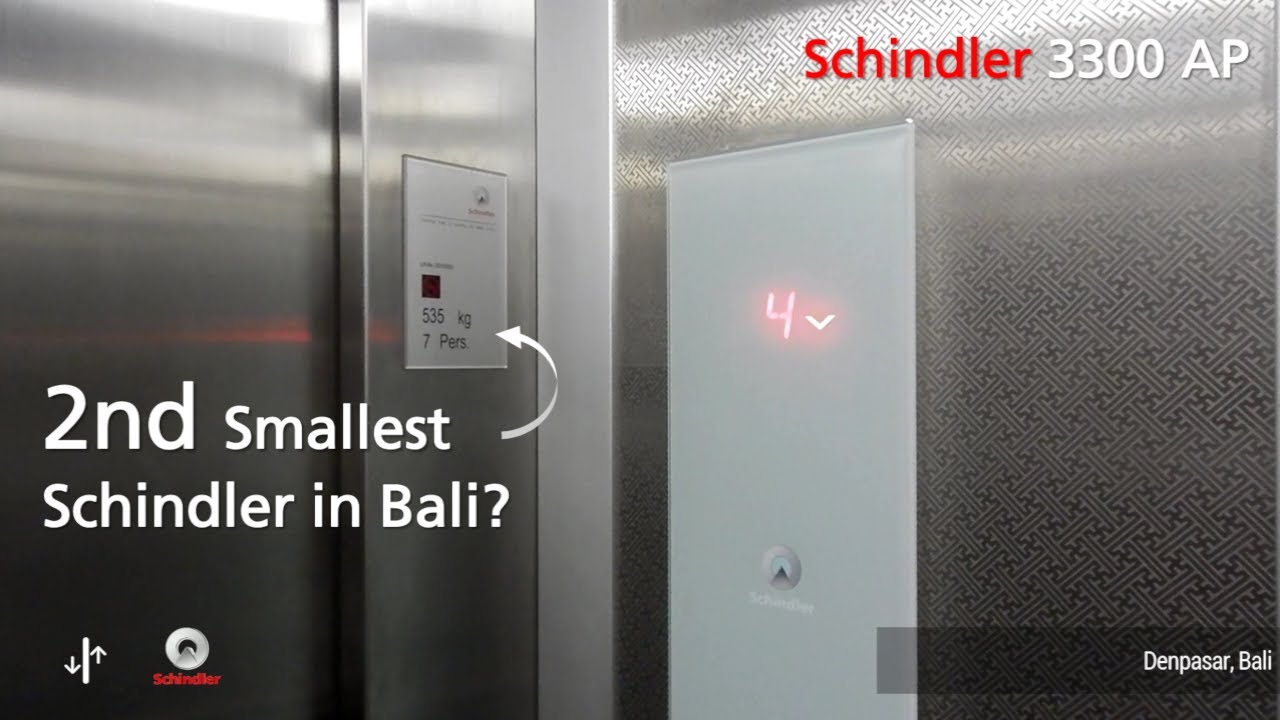 Small Schindler 3300 AP Elevator - Denpasar, Bali, ID - YouTube