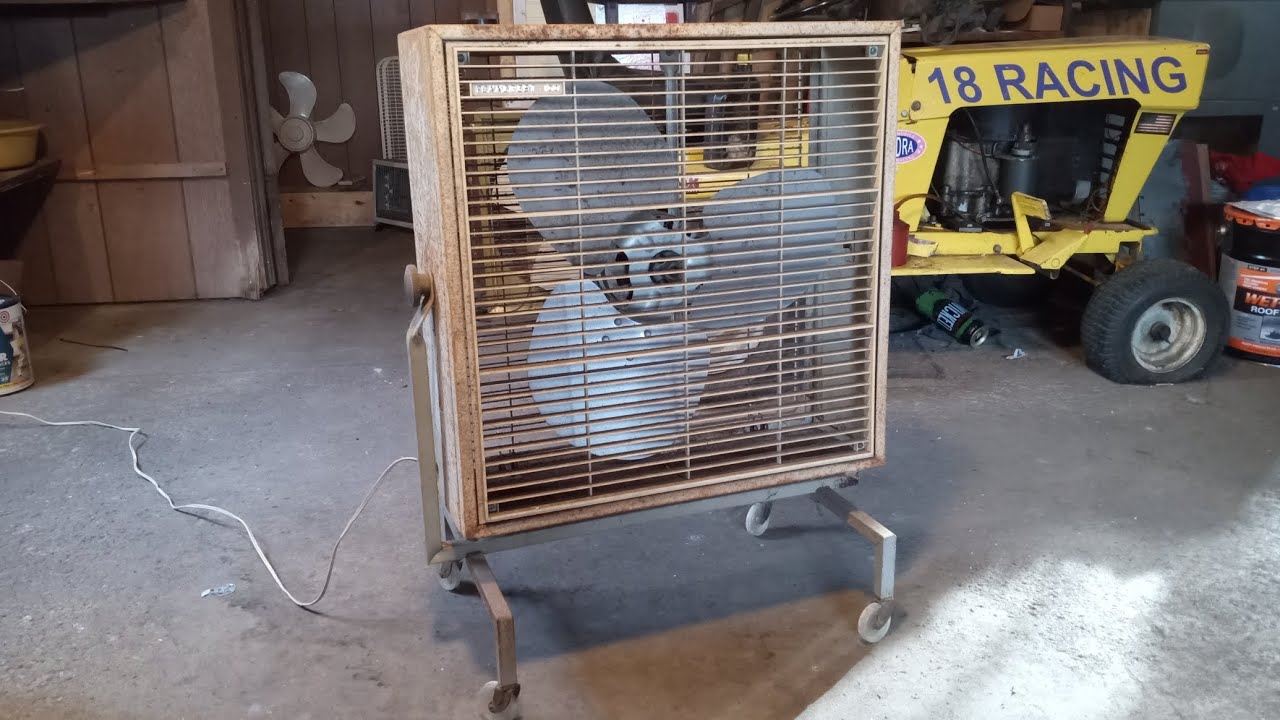1960s Penncrest 100 20" Box Fan Model 9711 #2 w/ Original Stand - YouTube