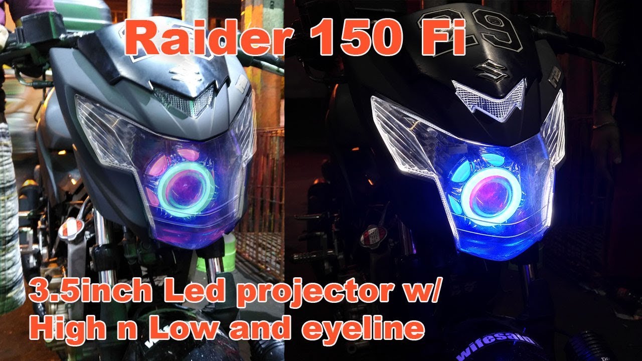Suzuki Satria Raider 150 Fi Light Setup Led Projector with eyeline ...