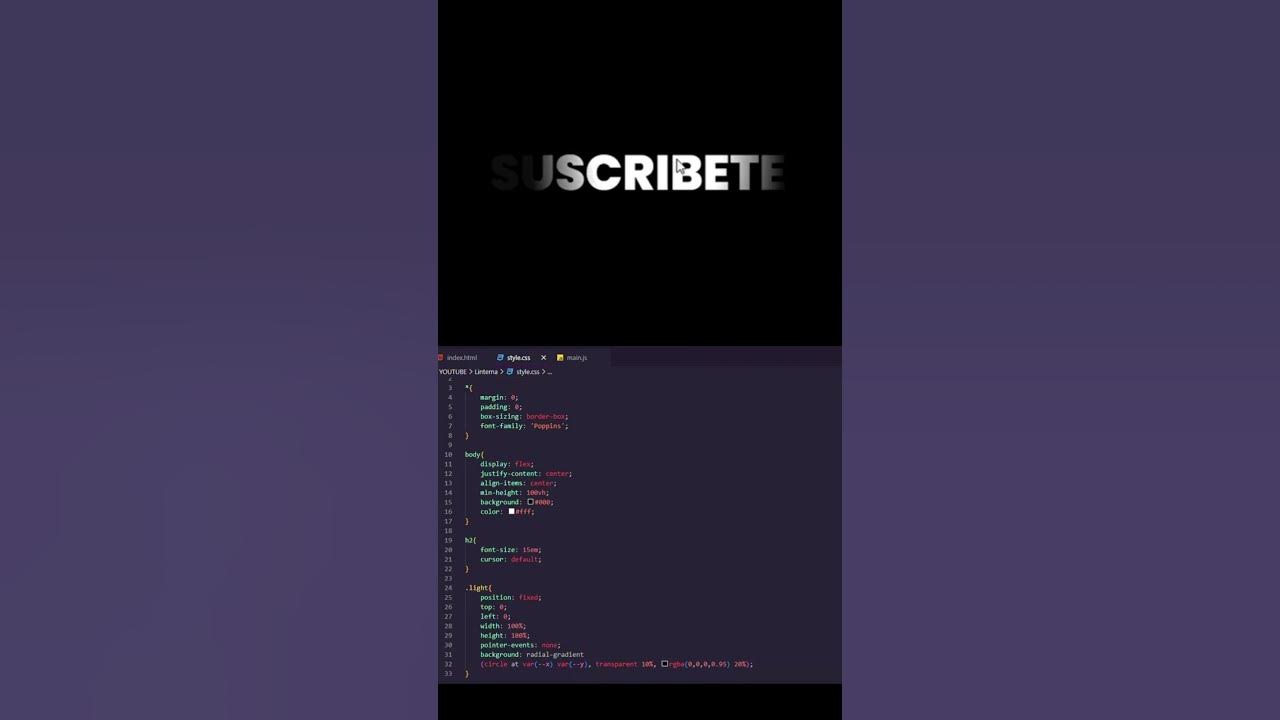Torch Light Effect Using Html Css And Javascript Shorts Technology Programming Youtube