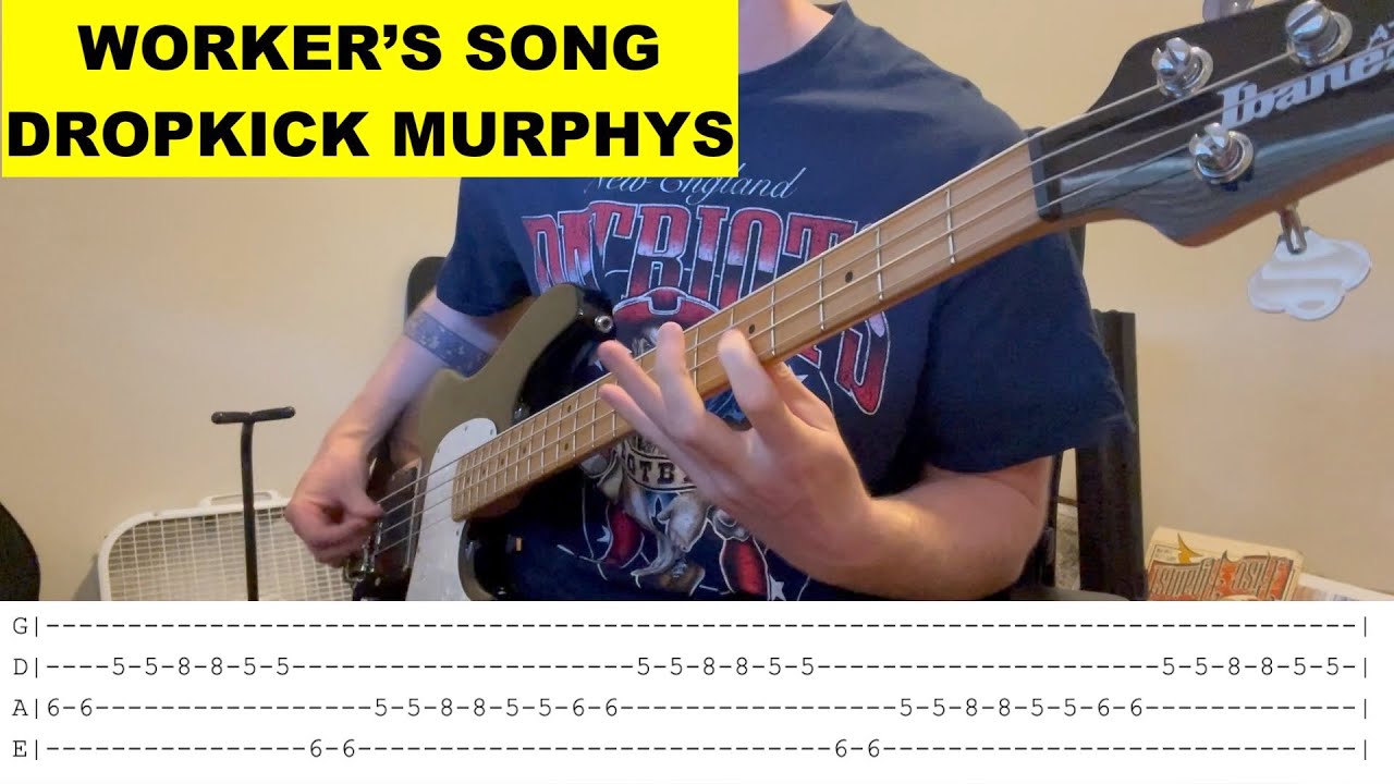 🎸 WORKER'S SONG - DROPKICK MURPHYS BASS COVER - YouTube