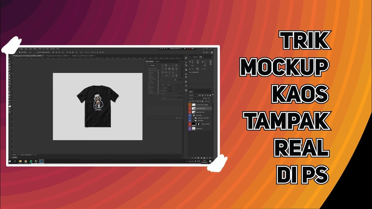 CARA MUDAH BUAT DESAIN KAOS DI PHOTOSHOP - YouTube