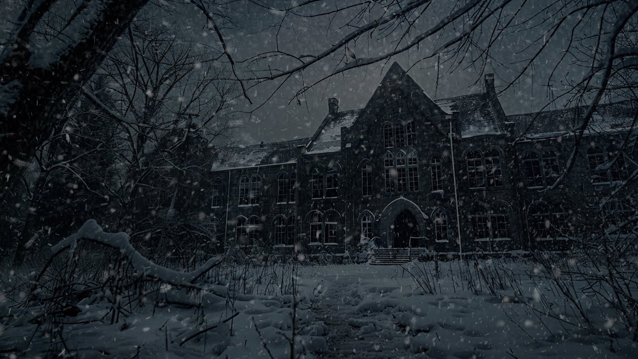 Relaxing Sleep In The Cold Space With The Sound Of Falling Snow And Storm Wind - YouTube