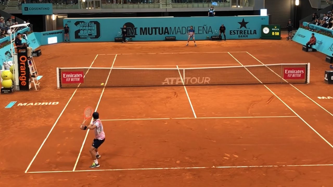 Cameron Norrie vs Soon Woo Kwon | Mutua Madrid Open 2022 | Court Level ...