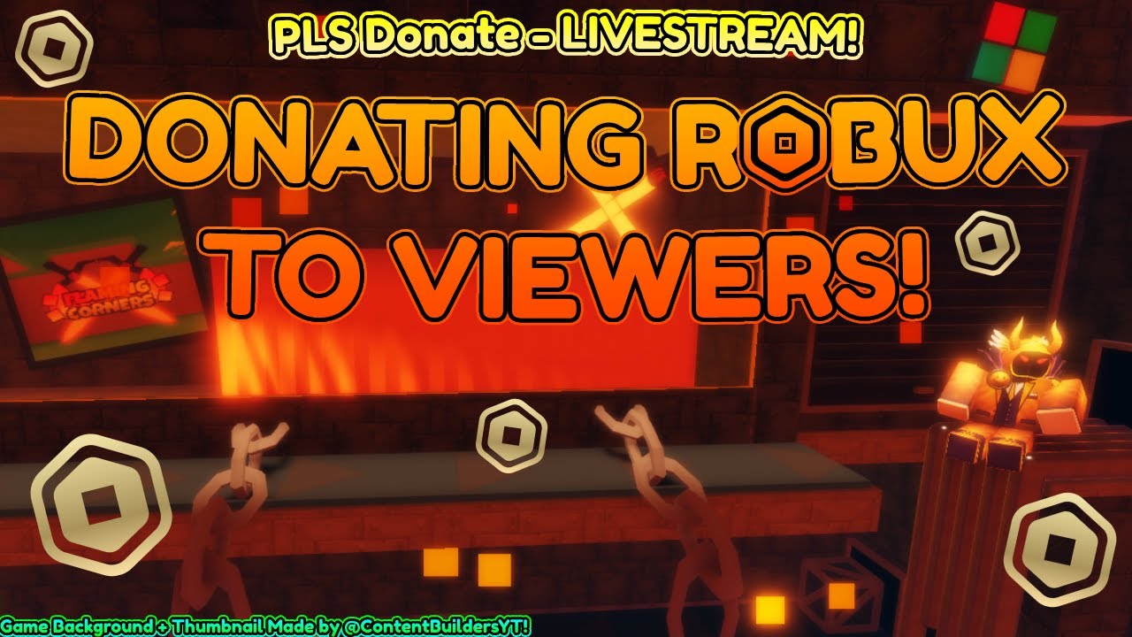 Live donating robux to viewers on pls donate (afk) - YouTube