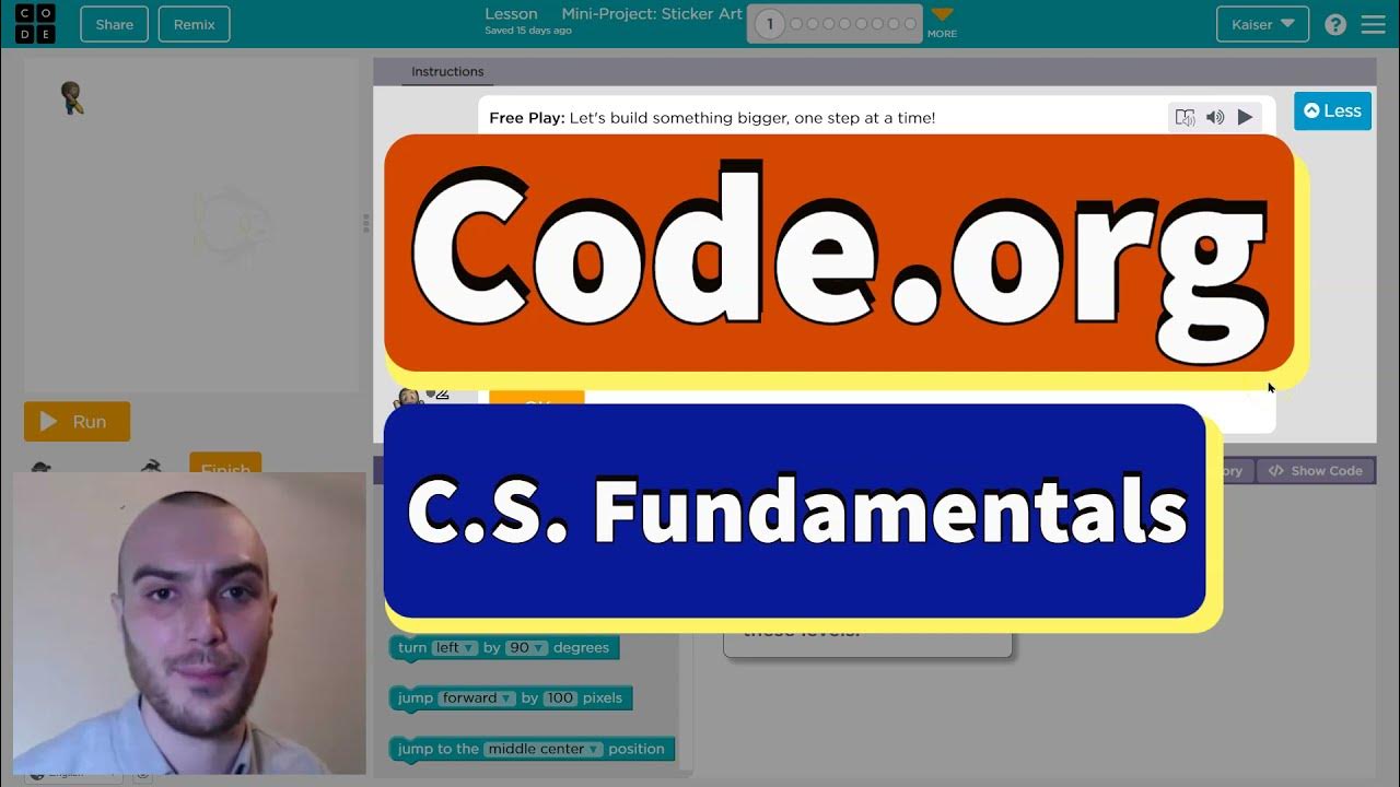 Code.org Express Course Lesson 11 Mini-Project Sticker Art | Tutorial ...