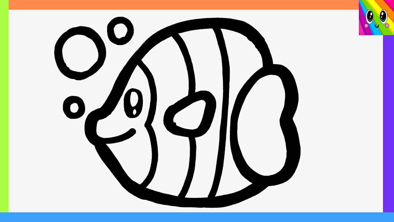 HOW TO DRAW CUTE FISH FOR KIDS 🐟🐠 DRAW CUTE FISH🐠🐟🐡 - YouTube