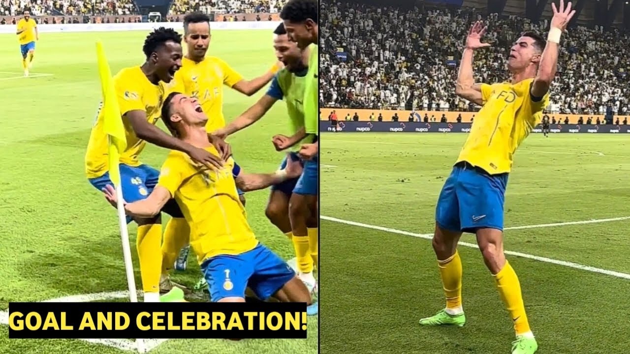 Cristiano Ronaldo Crazy Celebration After Breaking Saudi League Record ...